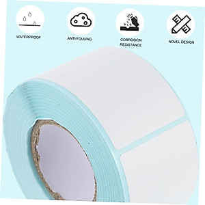 NUOBESTY Barcode Printing Paper Rectangles Label Thermal Heat Transfer Label Food Date Labels Expiration Labels Kitchen Label Printer Sticker Printer Name Stickers Heat Sensitive