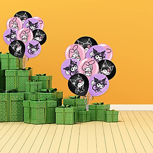 18pcs Cute Anime Balloons - Latex Balloons Anime Theme Party Decorations Supplies (A)