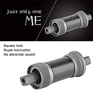 VGEBY1 Bike Bottom Bracket Square Hole Crank Axis, Middle Mountain Bike Center Shaft for Square Tapered Spindle Crank(68X122.5L) Bottom Bracket 68Mm Bottom Bracket