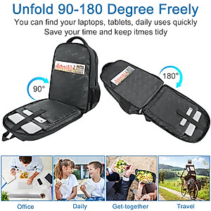 17 Inch Laptop Backpack, TSA Large Travel Backpack with Lunch Box, Anti-Theft Work Business Carry On Backpack with USB Charging Port, Water Resistant Durable College Computer Backpack for Men Women