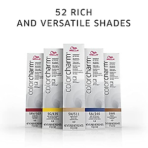 WELLA colorcharm Permanent Gel Haircolor, With Long Lasting Gelfus Technology, For Gray Coverage, 2N/211 Very Dark Brown, 2 oz