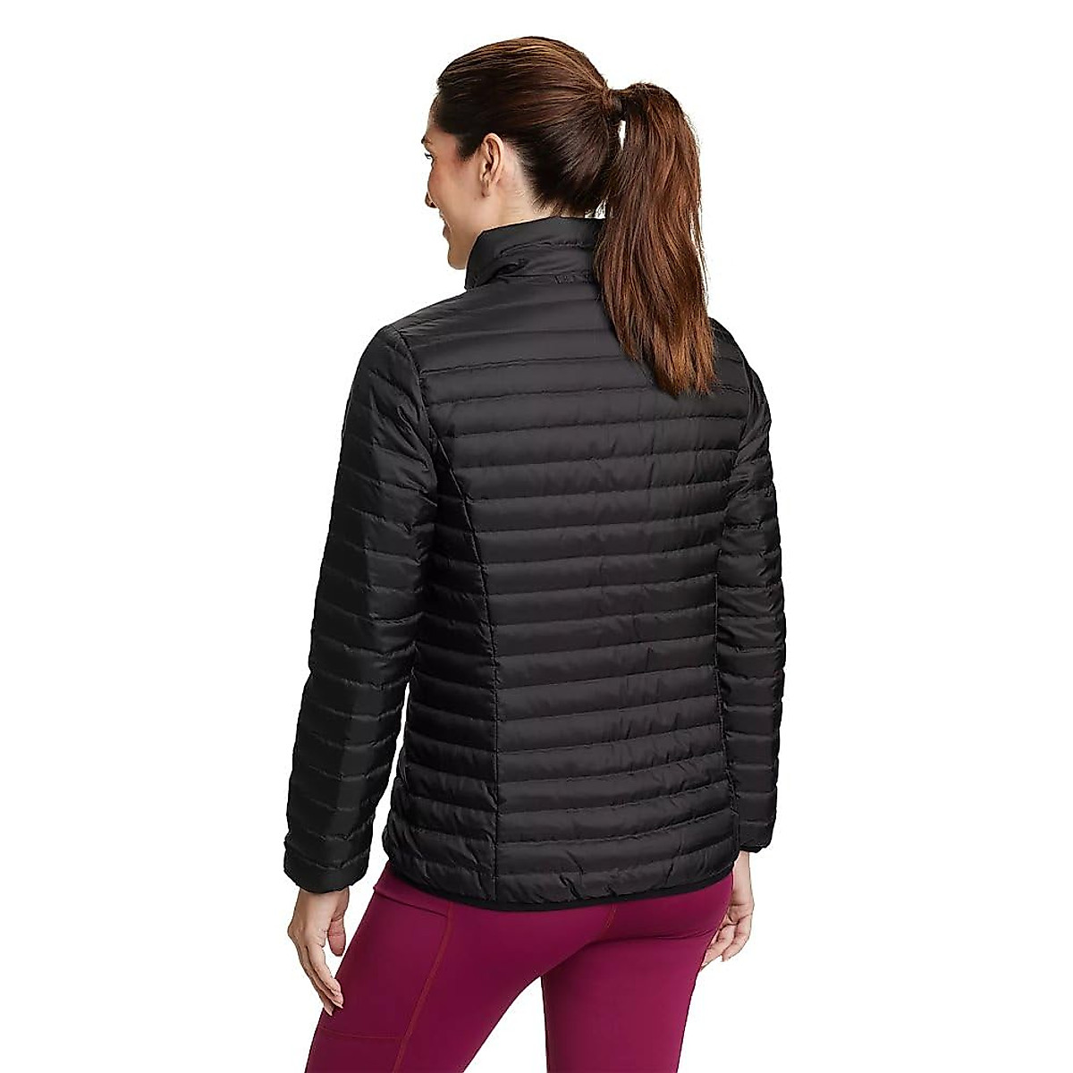 Eddie Bauer Women's Microlight Down Jacket, Onyx, Medium