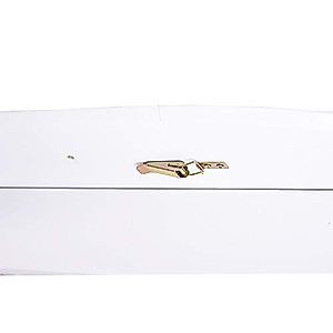 Wickerix Dining Room Set of 6 Yumiko Chairs and Extendable Round Dining Table Kitchen Modern Solid Wood w/Padded Seat, White Color with Light Gray Cushion