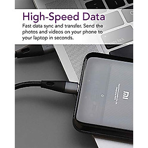 ZMI [6.6ft Black] Hi-Tension USB-C to USB Cable, Braided