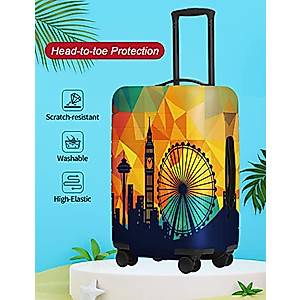URBEST Luggage Cover Protector Suitcase Anti Scratch Dirt Covers, Fits 18"-22" Luggage Modern City