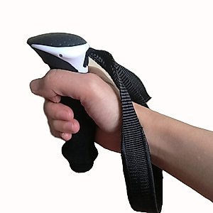 Secure Trekking Ski Pole Grip Handle Replacement with Strap Trekking Ski Pole Grip Accessory Security (Color : Black)