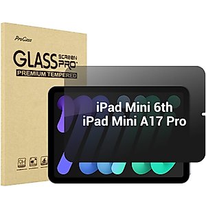 ProCase for iPad Mini 7th(A17 Pro) 2024 / Mini 6th Generation 8.3" 2021 4-Way Privacy Screen Protector, 360 Degree Anti-Spy Tempered Glass Film Guard for iPad Mini 7 6 8.3 Inch