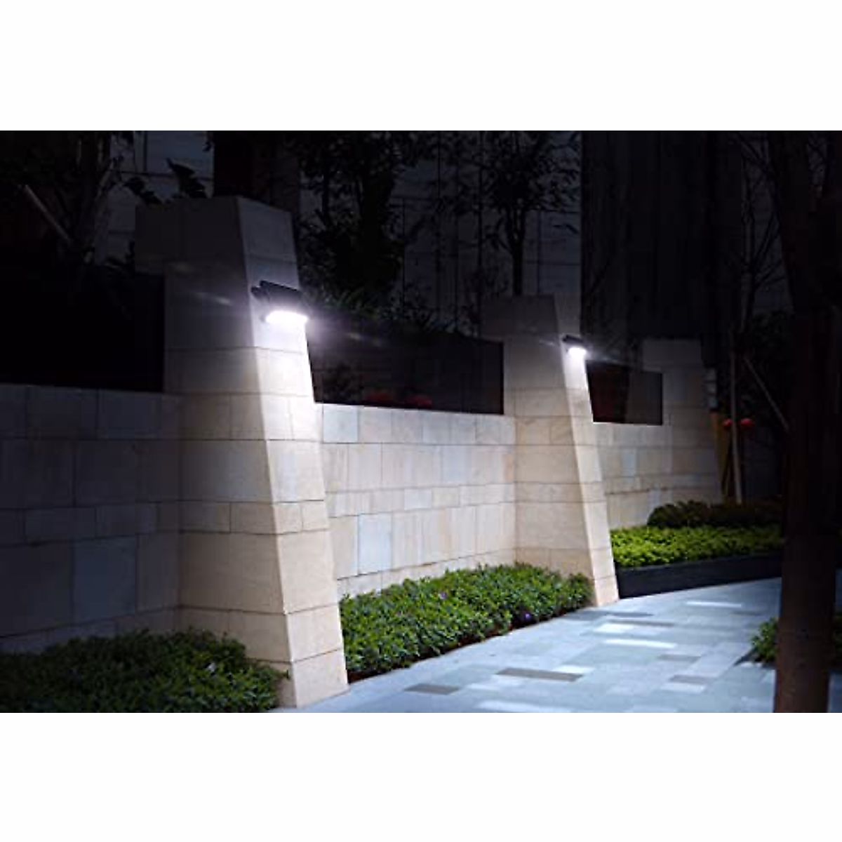 eLEDing 1100 Lumens Black PIR Motion Activated Solar Power Outdoor LED 5-in-1 Flood Light for Parking Area Garage Yard Backyard Garden Deck Path Camping