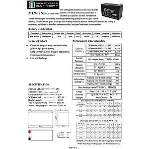 Mighty Max Battery 12V 9AH SLA Battery Replacement for Generac XG7000E
