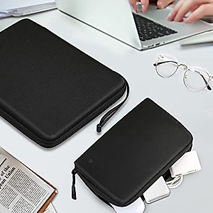 FINPAC Hard Laptop Sleeve with Accessory Pouch for 14-inch MacBook Pro M3/M2/M1 Pro/Max A2918 A2992 A2779 A2442 2023-2021, 13’’ MacBook Air/Pro, 13.5’’ Surface Laptop, Dell XPS 13, HP, Acer, Black