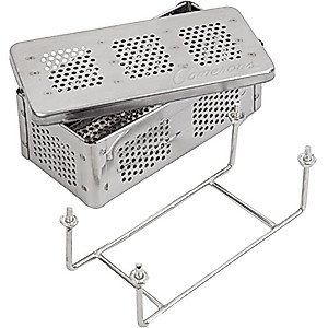 The Flip Professional Hot & Cold Smoker Box - Patented BBQ Grill Smoke Box for Gas or Charcoal Grill w Firestarters - Infuse Smoky Wood Flavor in Meal - Great Fathers Day Gift & Grilling Gifts for Men