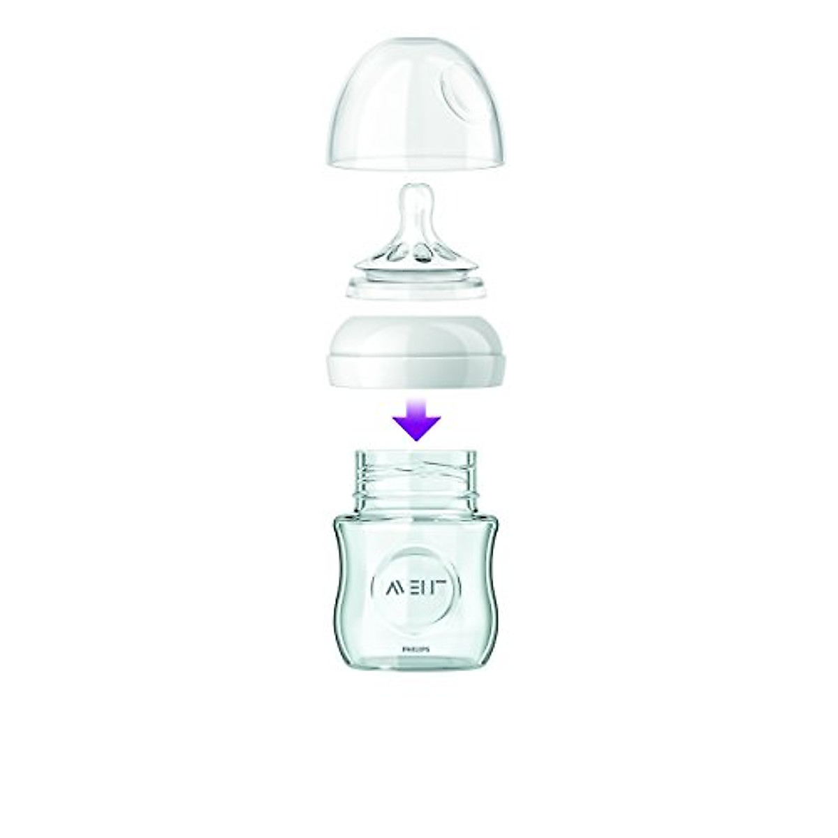 Philips AVENT Natural Glass Bottle, 8 Ounce (Pack of 3)
