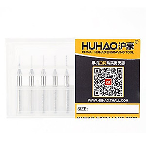HUHAO 10PCS PCB Drill Bits Sets Spiral Flute Carbide 0.25mm to 1.15mm Carbide PCB Mini Drill Bit CNC Engraving Tool Tungsten Steel for Print Circuit Board Jewelry (2680)