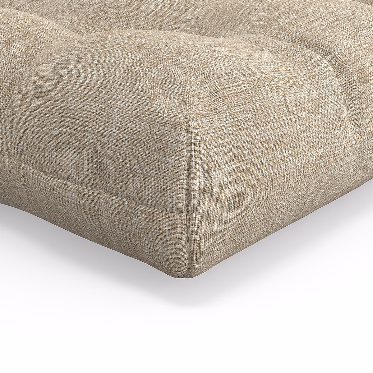 Pillow Perfect Solid Indoor/Outdoor Wicker Chair Seat Cushion, 19" x 19", Splash Wheat 2 Count