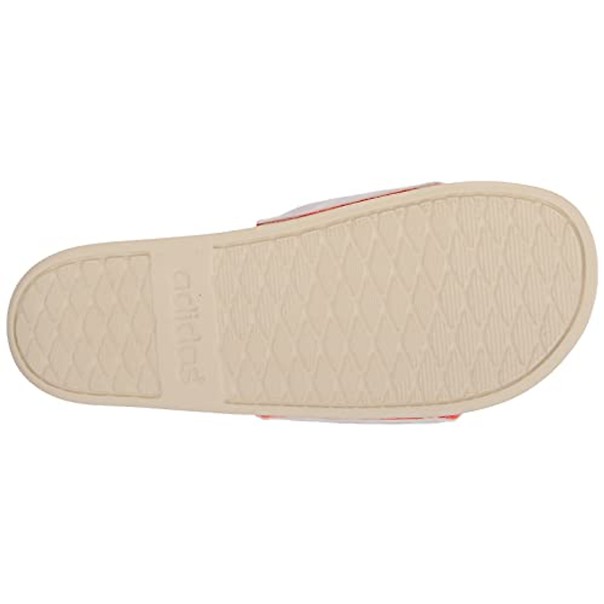 adidas Women's Adilette Comfort Slides Sandal, White/Purple Tint/Wonder White, 8