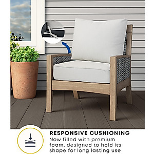 Garden lucky in/Outdoor 23.5x25x5.1 Inch Almond Deep Seat Patio Cushion Set Outdoor Chair Cushions with Fade Resistant and Removable Cover for with Most Patio Furniture and homedepot Furniture 2 Sets