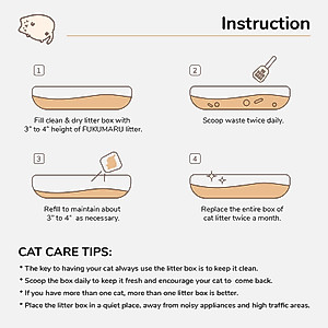 FUKUMARU Tofu Cat Litter Natural Unscented, Dust Free Cat Litter, Flushable Cat Litter Quick Clumping, Lightweight, Low Tracking Cat Litter Pellets, Effective Odor Control, 18 LBS (3 Packs)