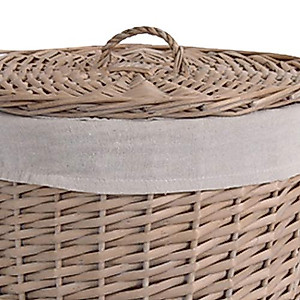 UXZDX Large Wicker Weave Storage Basket with Lid Dirty Clothes Toy Basket Laundry Basket Hand-Knitted Art