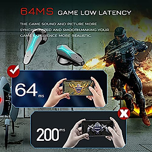 Wireless Earbuds Bluetooth Gaming Headphones with Microphone TWS True Wireless Stereo Earphones with Noise Cancelling Ipx7 Waterproof for Android/iPhone,40 Hours of Play time