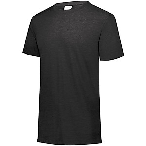 Augusta Sportswear mens Tri-blend T-shirt Short Sleeve, Black Heather, 4X-Large US