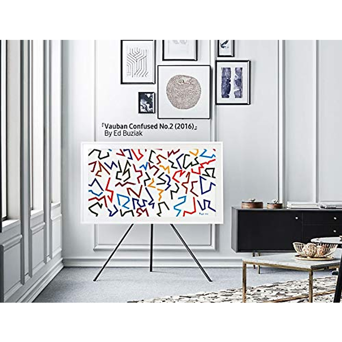 Samsung (2021) Modern Brown Frame Customizable Bezel, 50-Inch