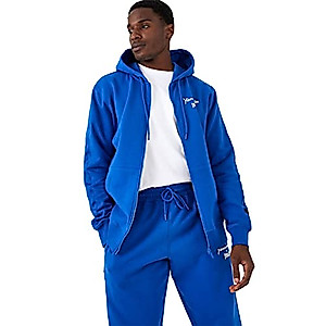 Everlast Mens x Yiannimize Zip Taped Hoodie Long Sleeve Blue X-Small