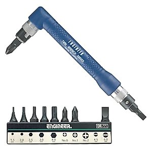 ENGINEER DR-07 Engineer Twin Wrench Screwdriver Set, 10 Bits