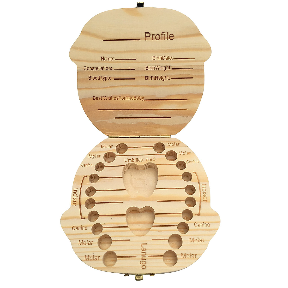 APOWUS Girls Tooth Fairy Kit with Pink Pillow, Wood Box Organizer, 20 Letters