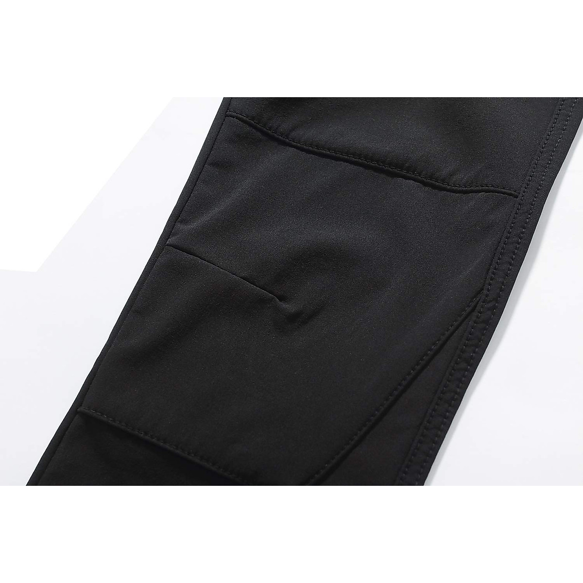 Camii Mia Women's Winter Warm Outdoor Slim Windproof Waterproof Ski Snow Fleece Hiking Pants (32W x 30L, Black)