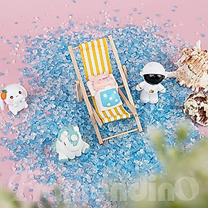 Framendino, 3 Pack Miniature Foldable Beach Chair 1:12 Mini Deck Chair Longue for DIY Fairy Garden Bonsai Ocean Beach Micro Landscape Decoration