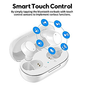 Mini Wireless Earbuds,Bluetooth 5.2 Small Ear Buds with Microphone Waterproof Light-Weight for Kids,Women Headphones with Bass Stereo Sound in Ear Earphones for Sleep,Sports,Workout