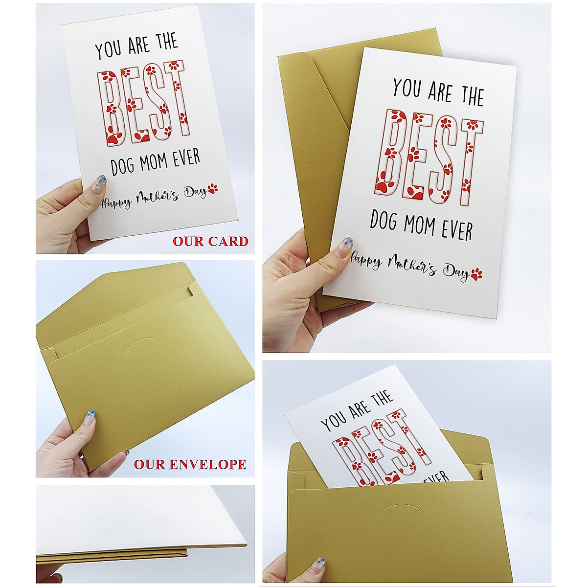 Card for Mom Mother's Day Card, Funny Birthday Greeting Card for Mommy Mama, Original Rude Punch Her Face Humor Card for Mother