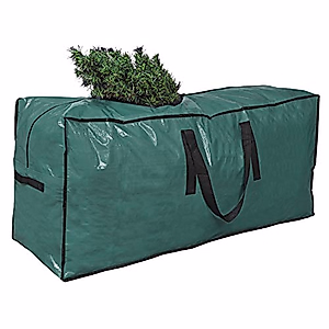 Primode Christmas Tree Storage Bag | Fits Up to 9 Ft. Tall Disassembled Tree I 65"x15"x30" Holiday Tree Storage Case | Protective Zippered Artificial Xmas Tree Bag (9ft, Green)