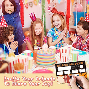 DETIHO 4" x 6" Sports Theme Birthday Party Invitation Cards With Envelopes - Calling All Fans - Basketball Football Hockey All Star Sports Invitation - 20 Sets - E04