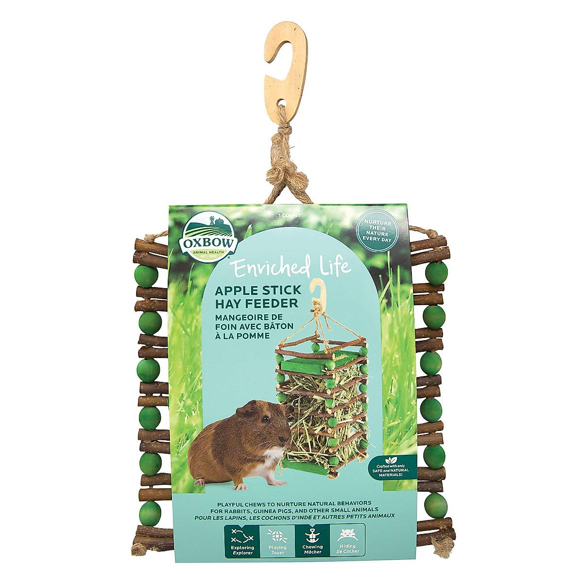 Oxbow Enriched Life Apple Stick Hay Feeder