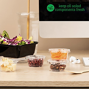 Galashield [50 Sets - 2 oz.] Jello Shot Cups Condiment Containers with Lids | Sauce Cups, Portion Cups, Dressing Container | Small Plastic Containers with Lids