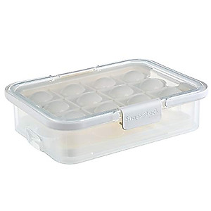 SnapLock by Progressive Collapsible Egg Carrier, One Size, White