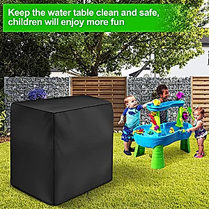 tonhui Water Table Cover for Step2 Water Table, Kids Water Play Table Cover Waterproof, Heavy Duty Oxford Fabric Outdoor Sun, Dust Protection