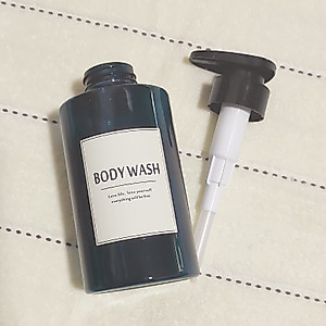 300ml Travel Shampoo Bottles Refillable,Empty Pump Plastic Dispensers 10 oz Shower Containers for Shampoo Conditioner Body Wash (Blue,1 Set)