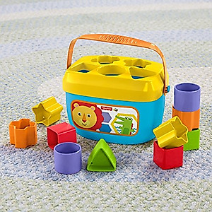 Fisher-Price Infant Gift Set with Baby’s First Blocks (10 Shapes) and Rock-a-Stack Ring Stacking Toy for Ages 6+ Months (Amazon Exclusive)