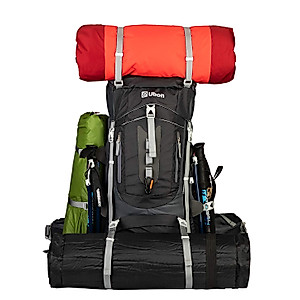 Ubon 60L Camping Backpack Lightweight Internal Frame Hiking Backpack Black
