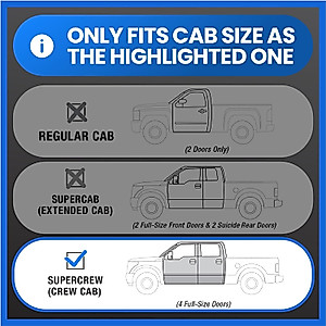 Tyger Auto Rear Underseat Storage Box TG-CB5F2228 Compatible with 2015-2024 Ford F-150; 2017-2023 F-250/F-350/F-450/F-550 Super Duty | Crew Cab | Black Organizer