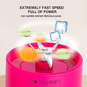 AIKIDS Portable Blender Smoothie Maker - 17Oz Personal Blender for Smoothies and Shakes | 4000mAh Rechargeable USB Juicer Blender with 6 Blades | Handheld Blender for Sports Travel Gym