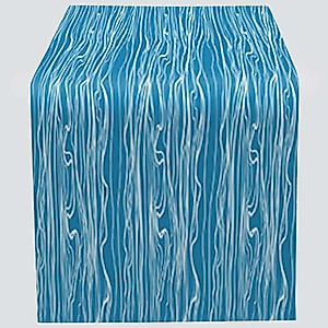 Jacrane Runner for Table 13X72 Inch Pattern Smoke Water Flow Fabric Illustration Table Runner for Home Party Decor