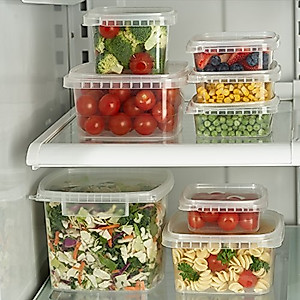 Plastic Deli Containers with Lids 32 Oz- 25 Pack- Square Clear Plastic Containers- Tamper-Proof BPA-Free Take Away Food Containers- Space Saver, Airtight, Freezer Safe Meal Prep Containers