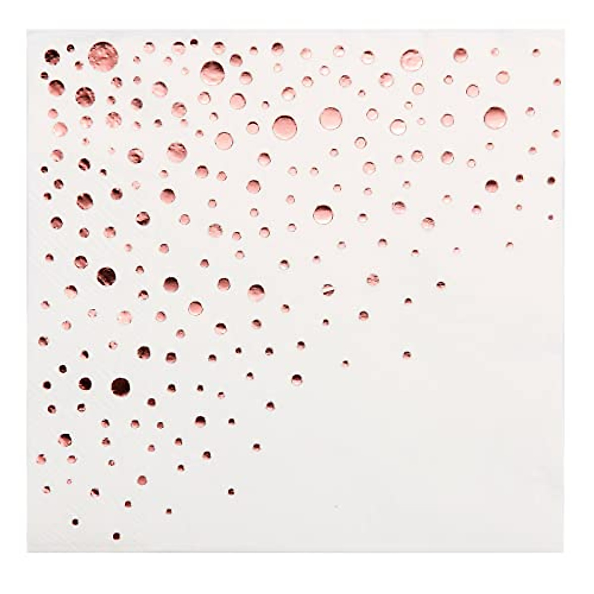 Stylish Rose Gold Napkins -Disposable Rose Gold Cocktail Napkins - 100 Rose Gold Napkins for Party - 5x5 Inch Rose Gold Napkins for Wedding - 3- Ply Rose Gold Paper Napkins- Rose Gold Dessert Napkins