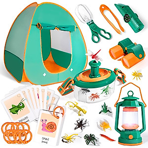 Kids Camping Set with Tent for 2 Toddlers-Kids Camping Toys for Kids 3-5 with Pop up Play Tent-Indoor Outdoor Pretend Camping Toys
