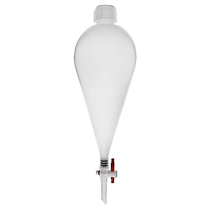 EISCO Separatory Funnel, 500mL - Polypropylene Plastic - Ungraduated - PP Stopcock with PTFE Plug - Leak-Proof Screw Cap - Separating Funnel, Separation Funnel