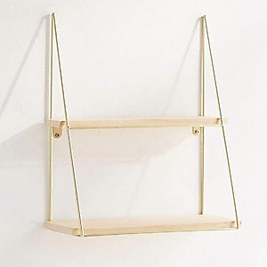 LLRYN Floating Shelves, Wall-Mounted Floating Shelves, Wooden Floating Shelves, Suitable for Living Room Bedroom Bathroom Kitchen School Office