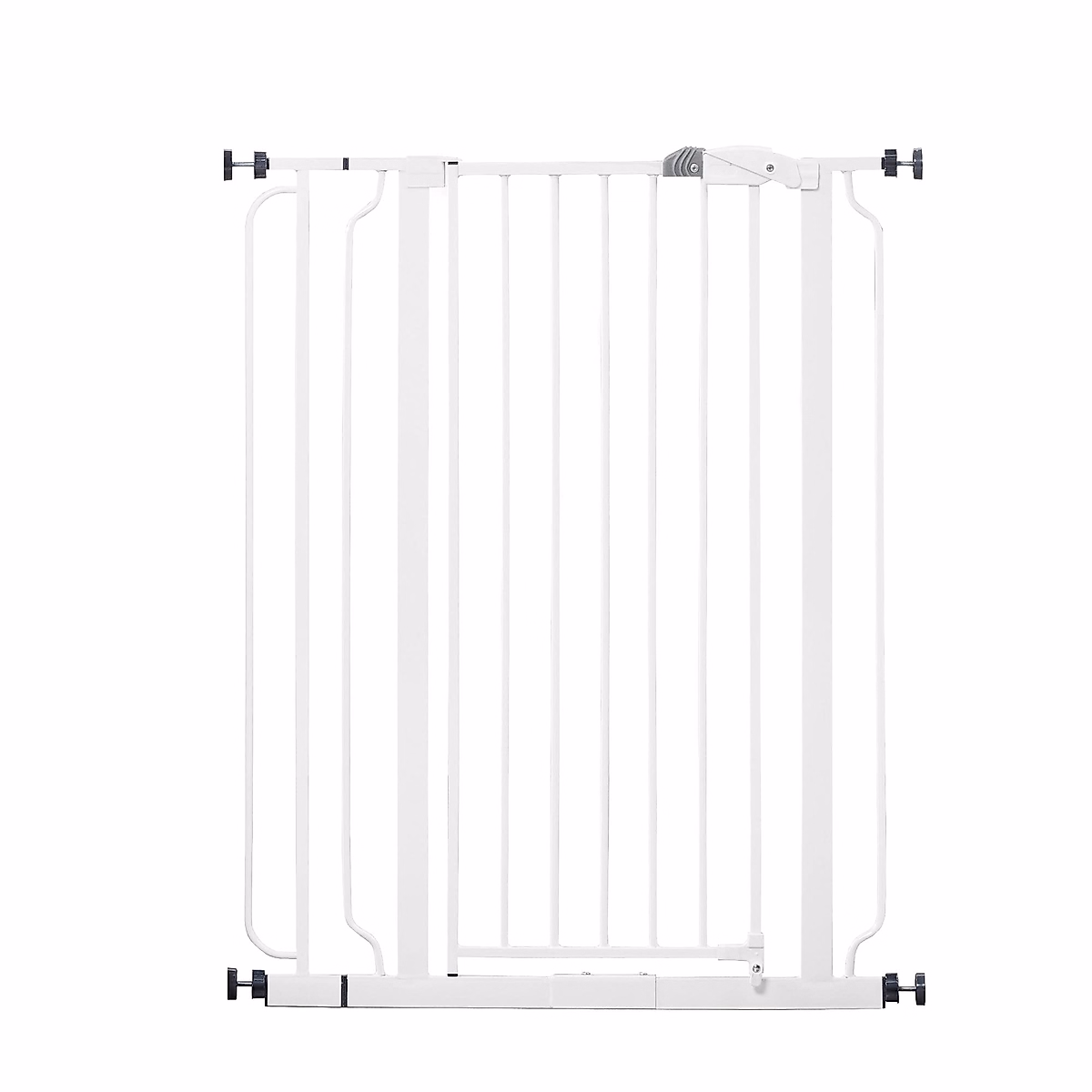 Regalo 1166-W-DS Easy Step Extra Tall White Metal Walk-Through Gate, Multicolor
